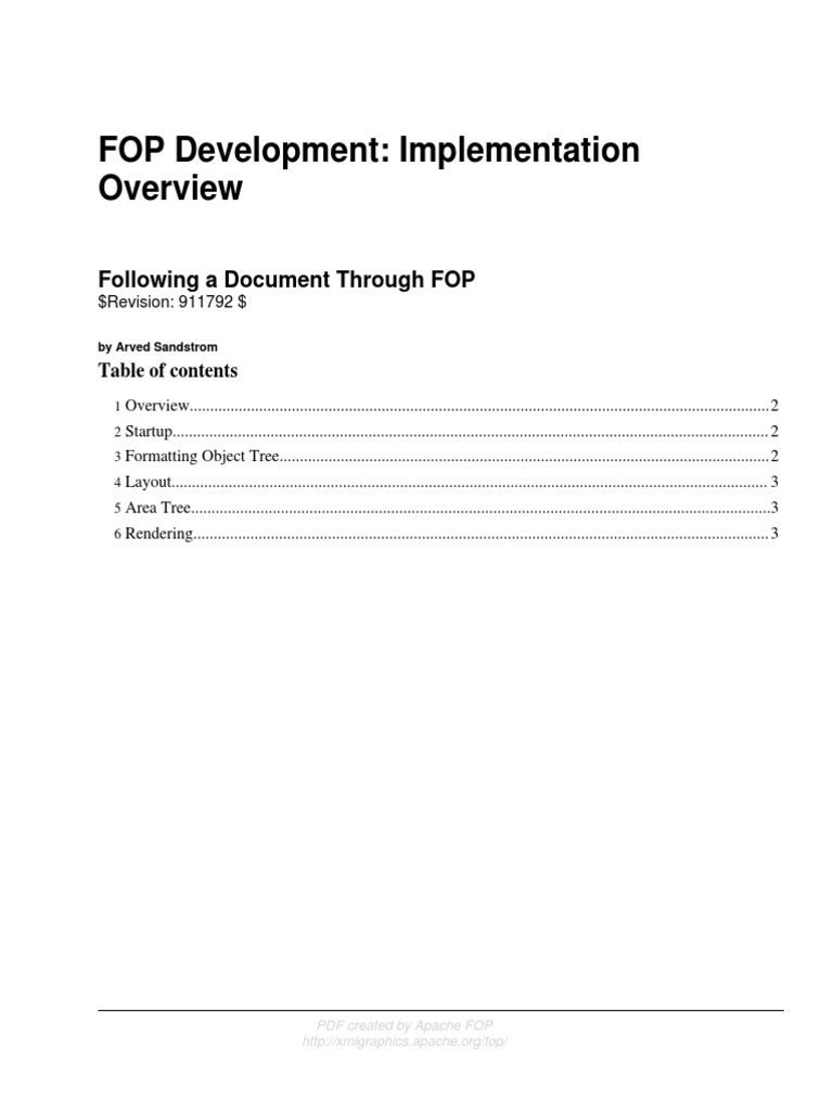 FOP Development: Implementation: Following A Document Through FOP | PDF ...