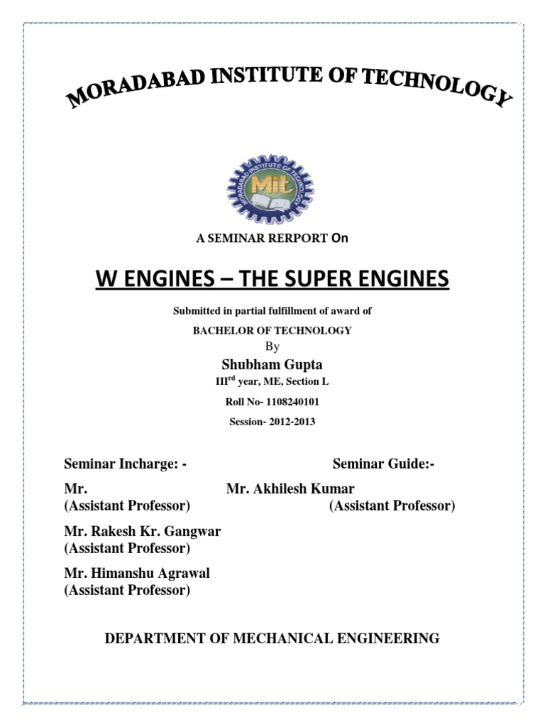 W Engines: The Super Engine Overview | PDF | Internal Combustion Engine ...