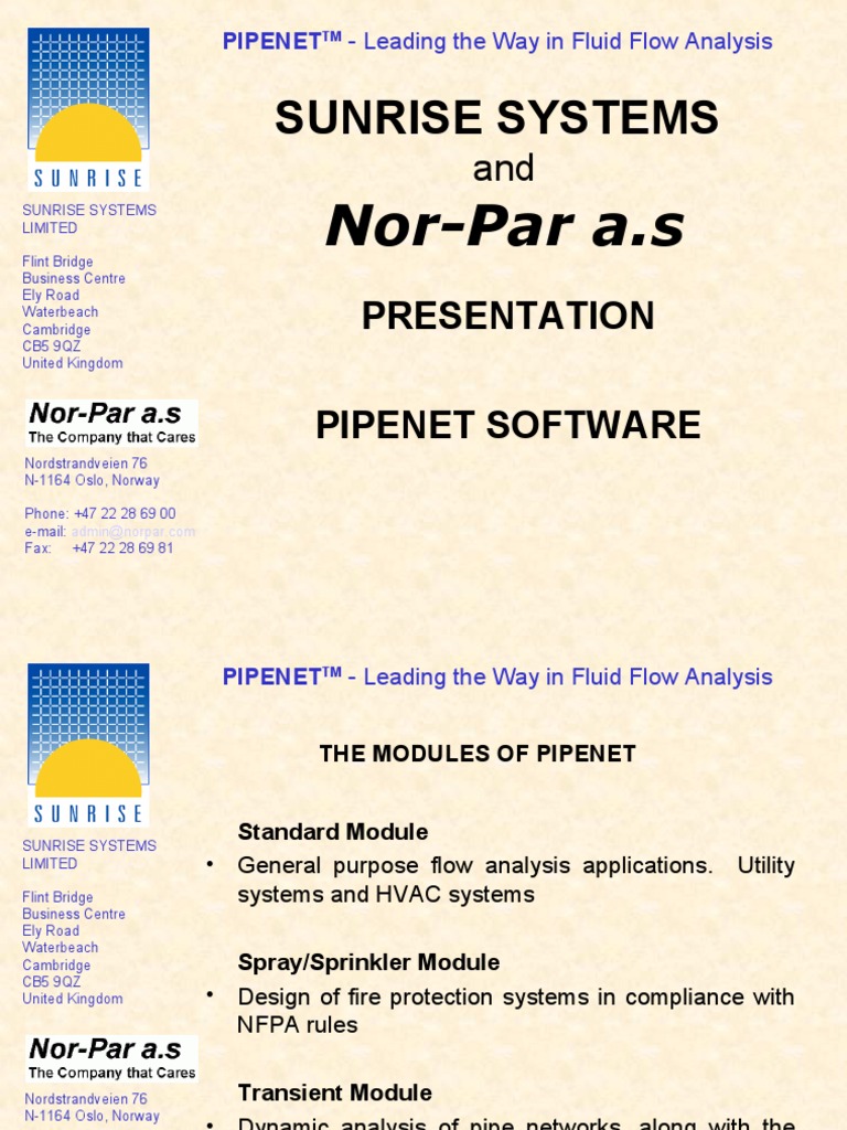 PIPENET Software Overview and Applications | PDF | Fire Sprinkler ...