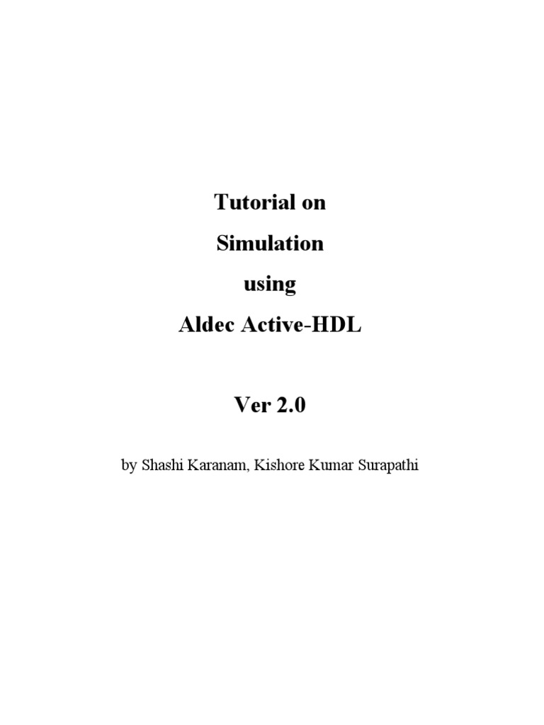 Aldec Active-HDL Simulation | PDF | Compiler | Vhdl Aldec Active-HDL Simulation | PDF | Compiler | Vhdl