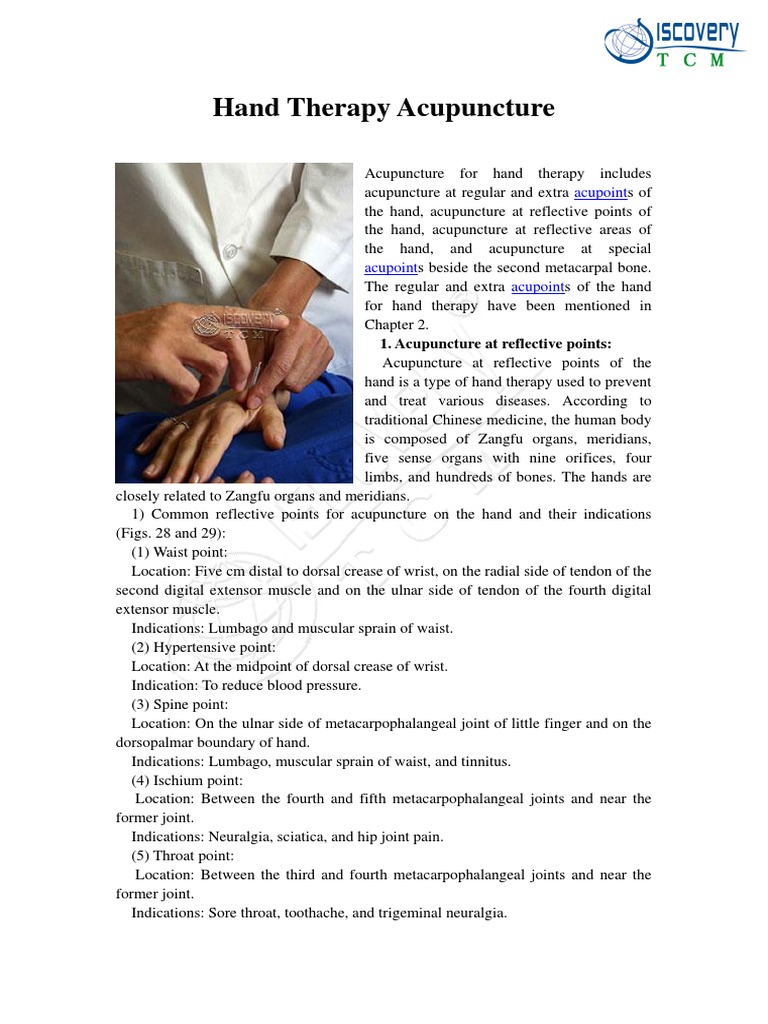 Hand Acupuncture Therapy | PDF | Hand | Anatomical Terms Of Location