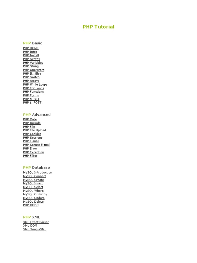 PHP Tutorial | PDF