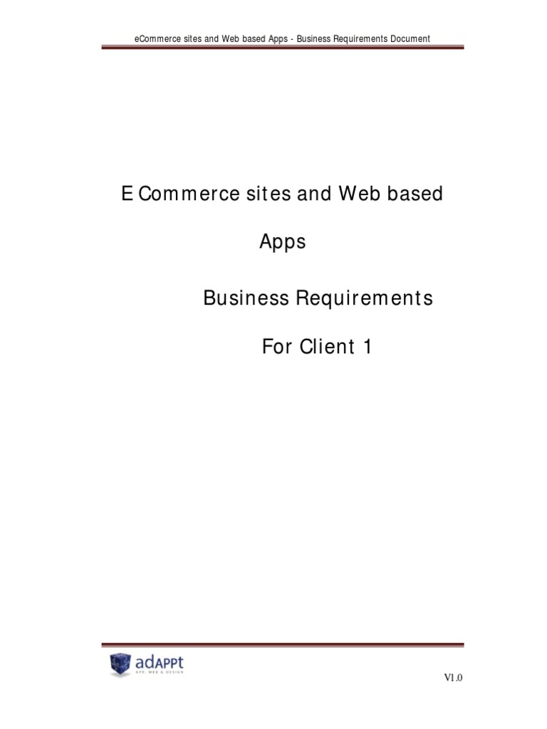 BRD for Client 1_new | Websites | Web Application