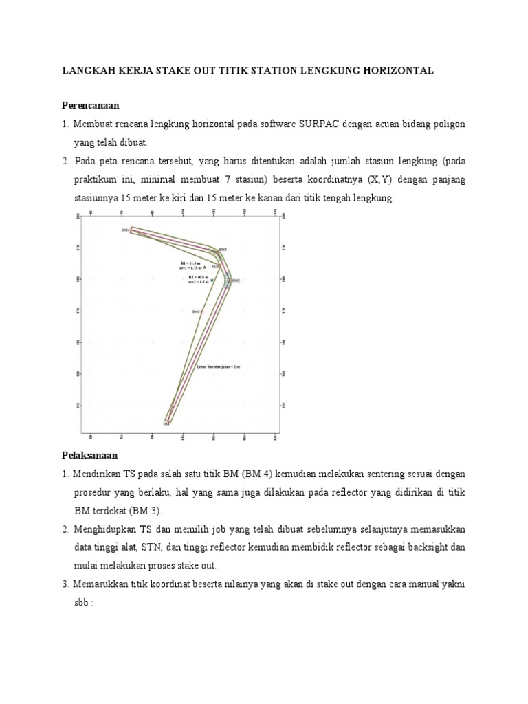 Proses Stake Out Titik Station Lengkung | PDF | Metode & Bahan Ajar