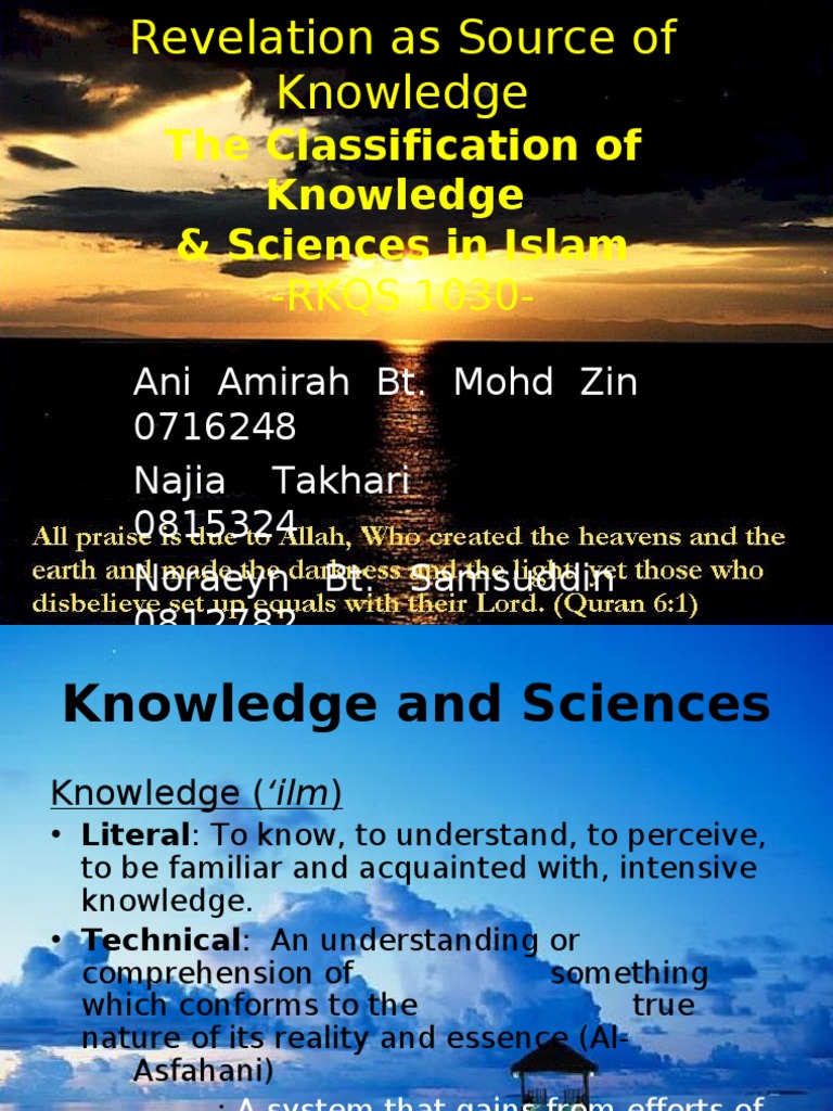 Knowledge Classification in Islam | PDF | Knowledge | Quran