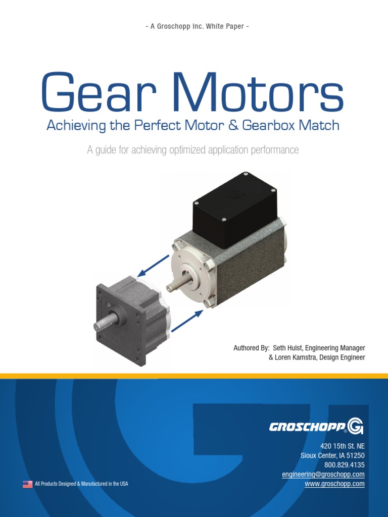 Gear Motors: Achieving The Perfect Motor & Gearbox Match | PDF ...