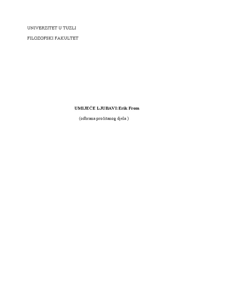 Umijeće Ljubavi | PDF