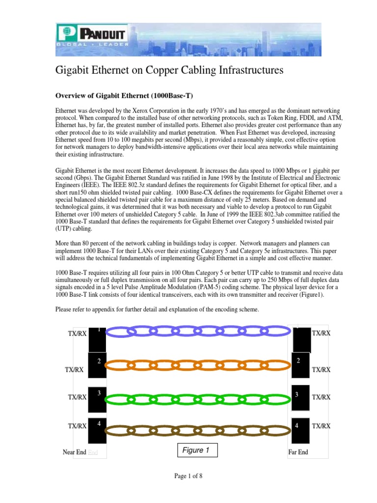 Gigabit Ethernet Over Copper White Paper | PDF | Ethernet | Bit Rate