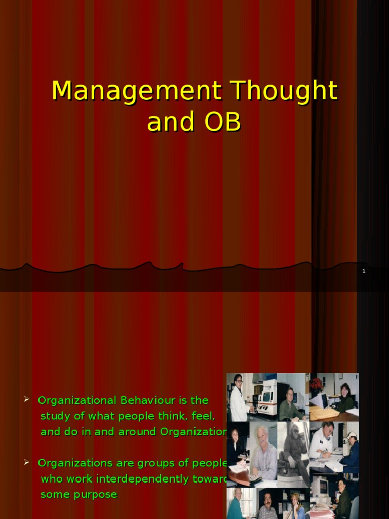Management Thought and OB | PDF | Motivation | Motivational