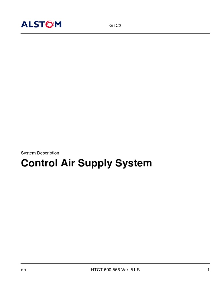 Control Air System Description | PDF | Gas Compressor | Valve