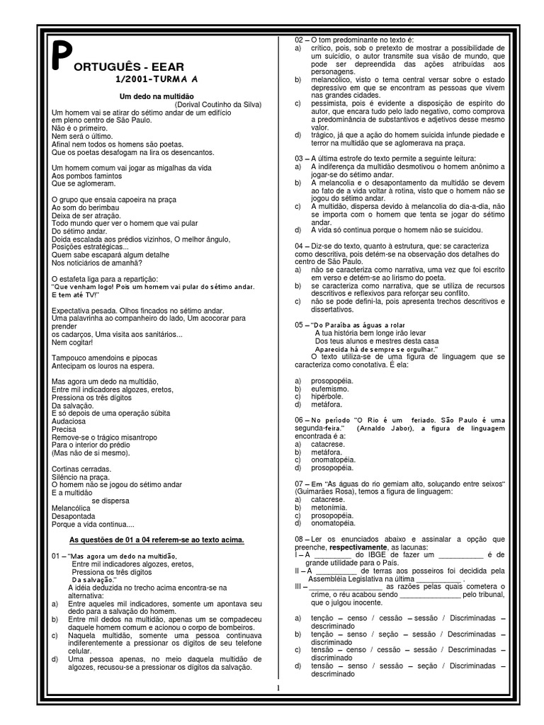 Apostila de Provas EEAr COMPLETA | PDF | Assunto (gramática) | Humano