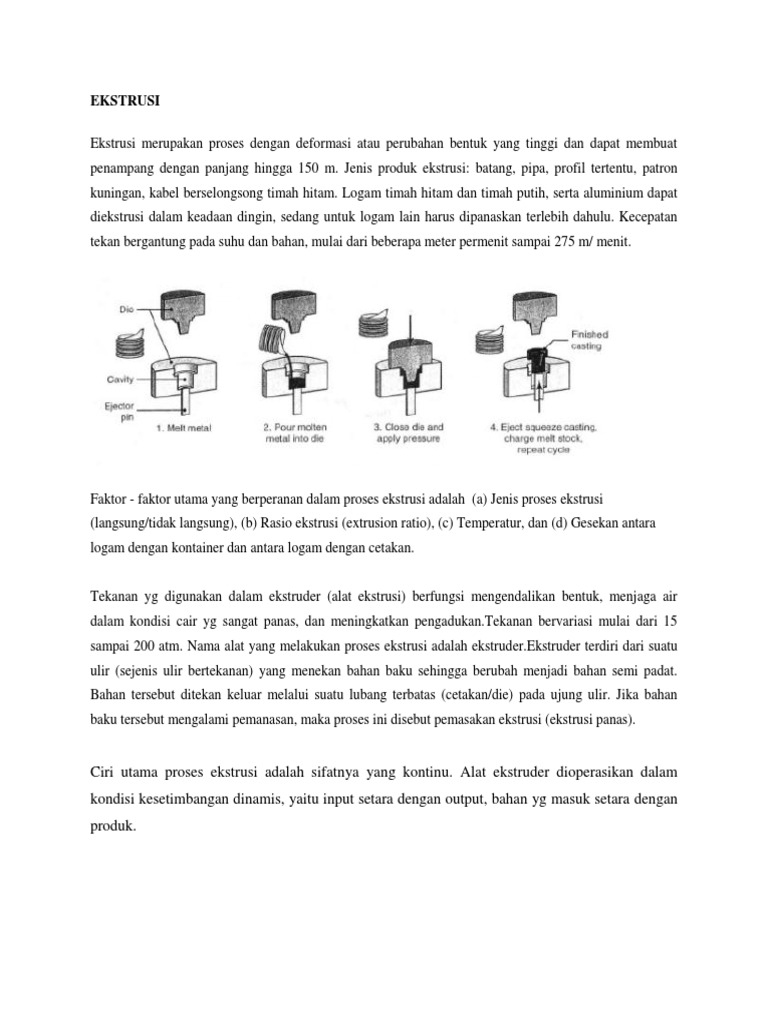 EKSTRUSI | PDF | Teknologi & Rekayasa