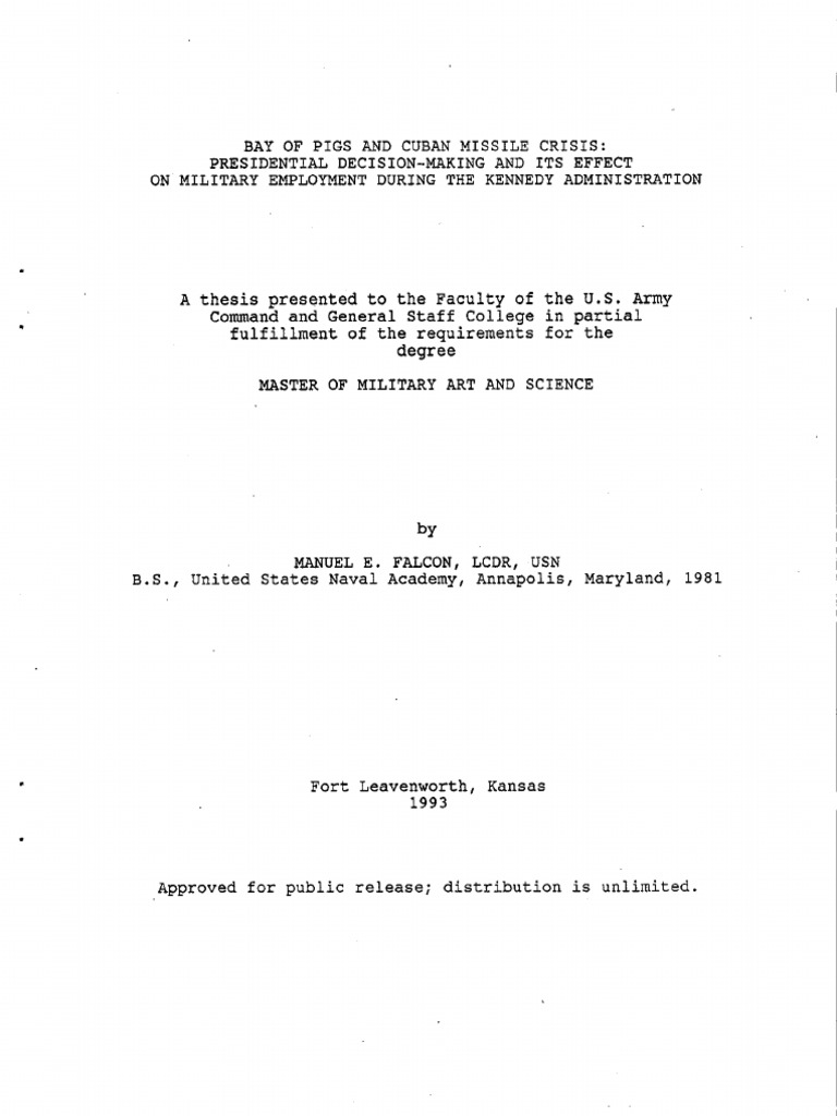Bay Of Pigs Cuban Missile Crisis