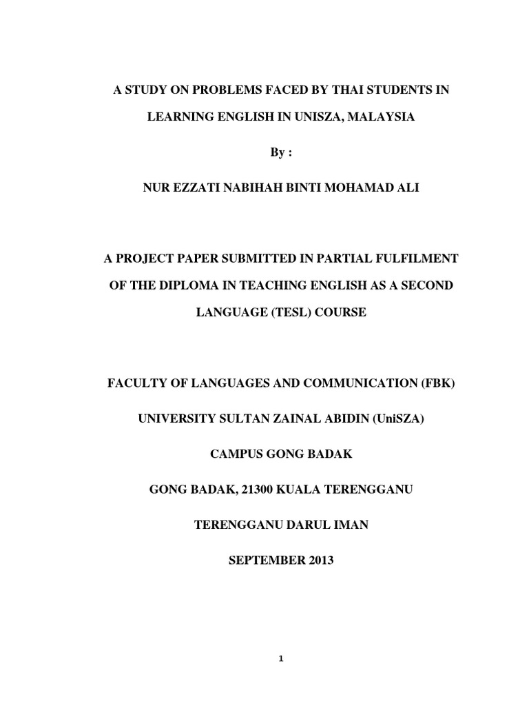 Thai Students' English Learning Challenges | PDF | Thai Language ...