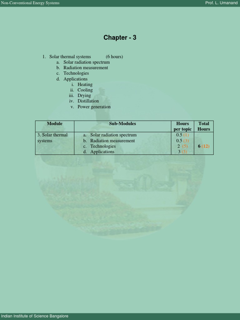 Solar Thermal Systems Overview | PDF | Heat Transfer | Thermal Conduction