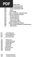 Mazak G Code List M Plus | PDF | Drilling | Metalworking
