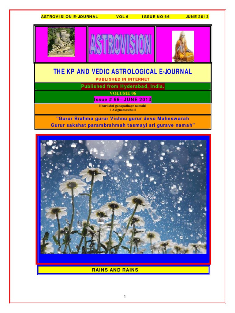 The KP and Vedic Astrological E-Journal: Published From Hyderabad ...