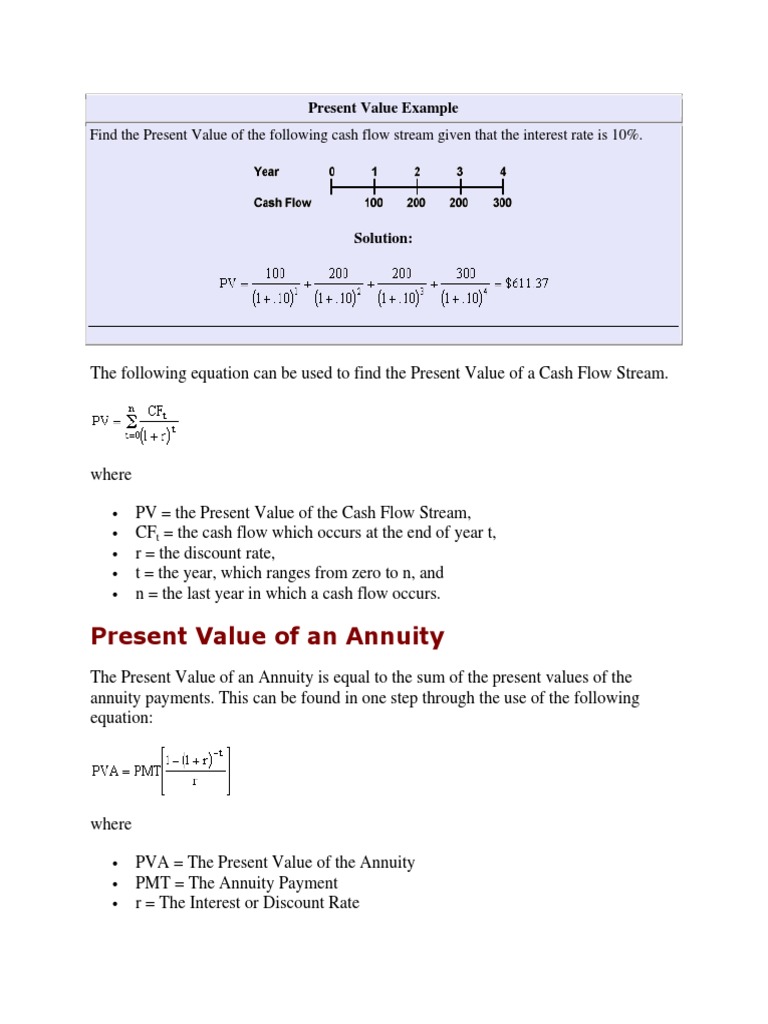 Present Value Example | PDF | Present Value | Compound Interest