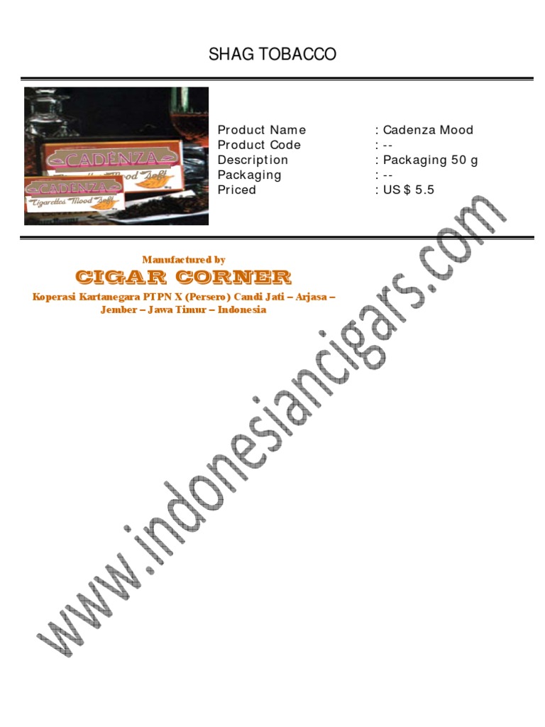 Cadenza Mood Shag Tobacco 50g Pack | PDF | Tobacco Smoking | Addiction