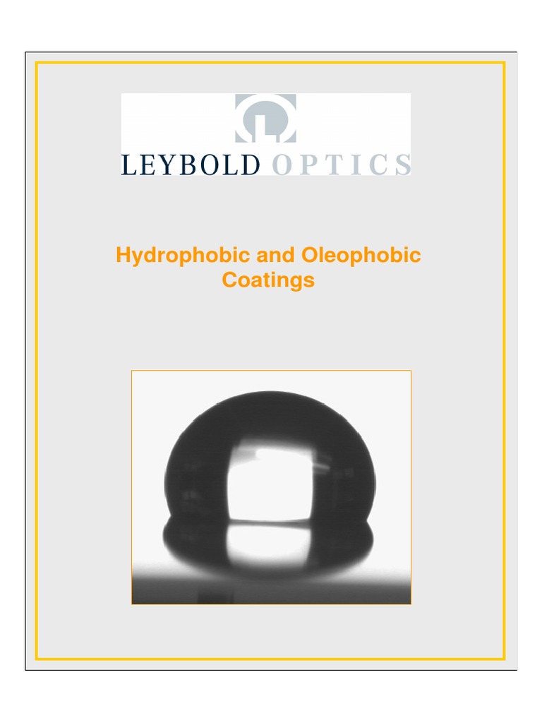 Hydrophobic Oleophobic | PDF | Hydrophobe | Chemistry