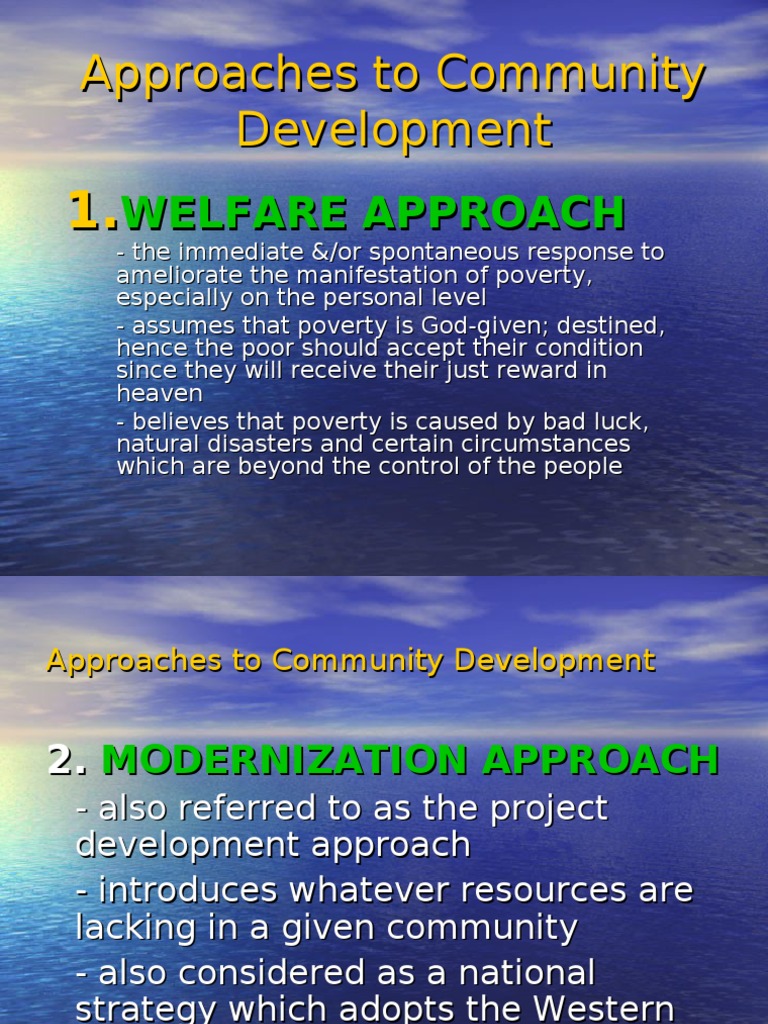 Approaches To Community Development | PDF | Poverty | Poverty ...
