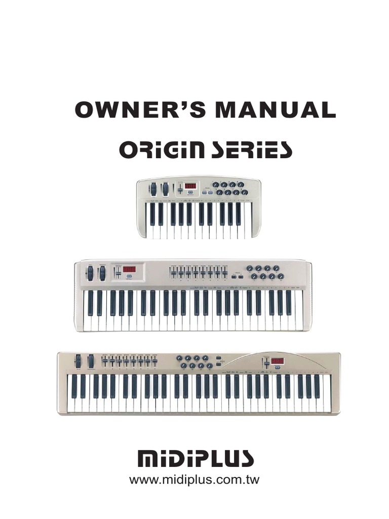 Manual For Midiplus Origin Series | PDF | Computer Keyboard | Synthesizer