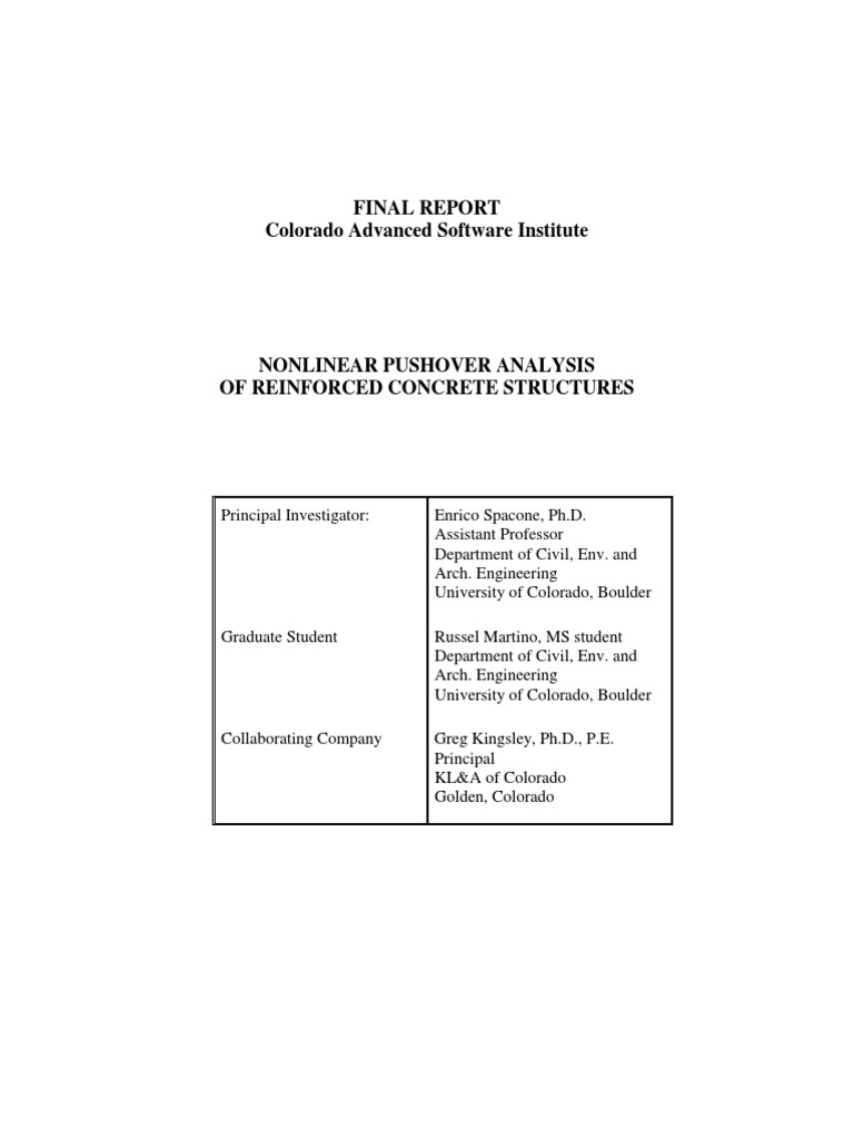 Nonlinear Pushover Analysis Of Reinforced Concrete Structures Pdf 6193