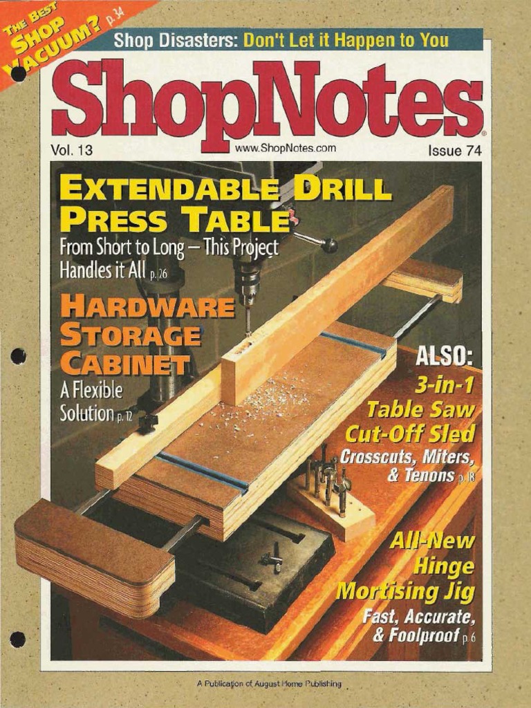ShopNotes Issue 74 | PDF | Screw | Blade