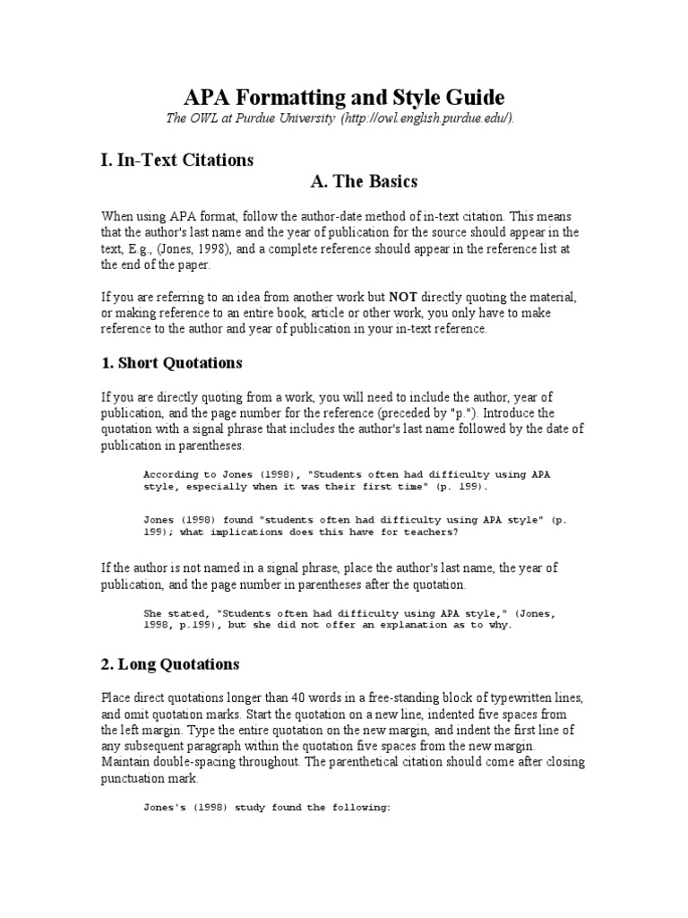 APA Formatting and Style Guide | PDF | Citation | Apache Http Server