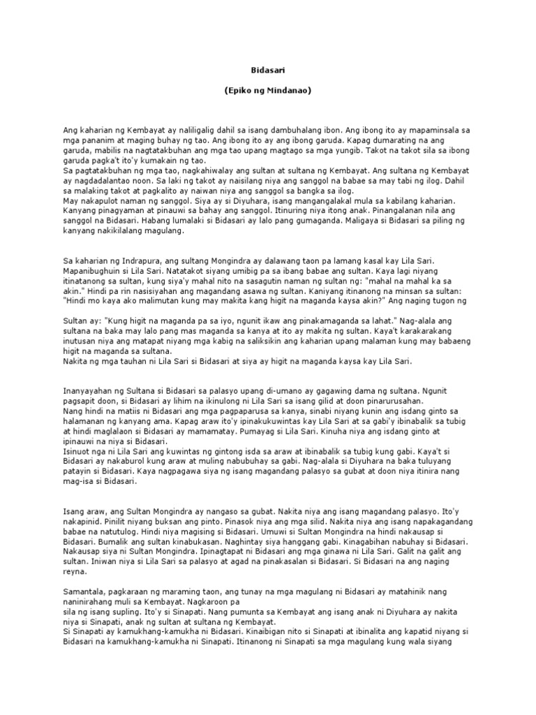 Lit Bidasari Script | PDF