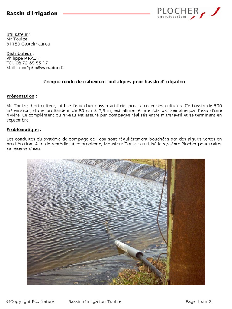 Bassin Irrigation | PDF
