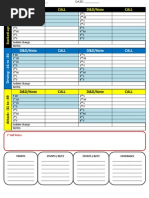 Playcall Sheet Blank Template | PDF | American Football | Sports