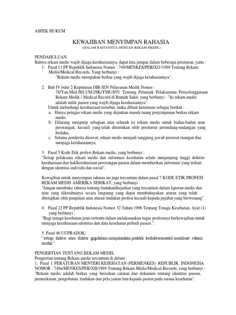 Rekam Medik | PDF | Pengembangan Diri | Kesehatan Holistik