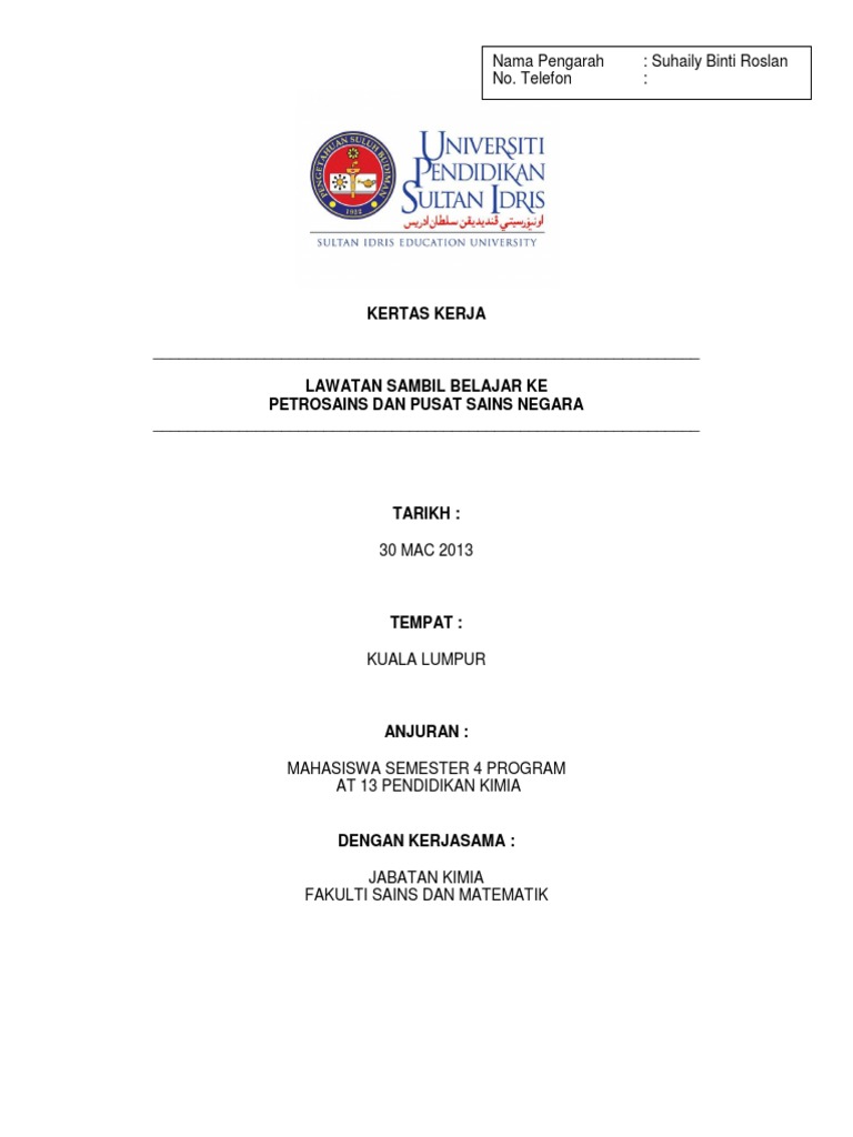 Contoh Kertas Kerja Upsi | PDF