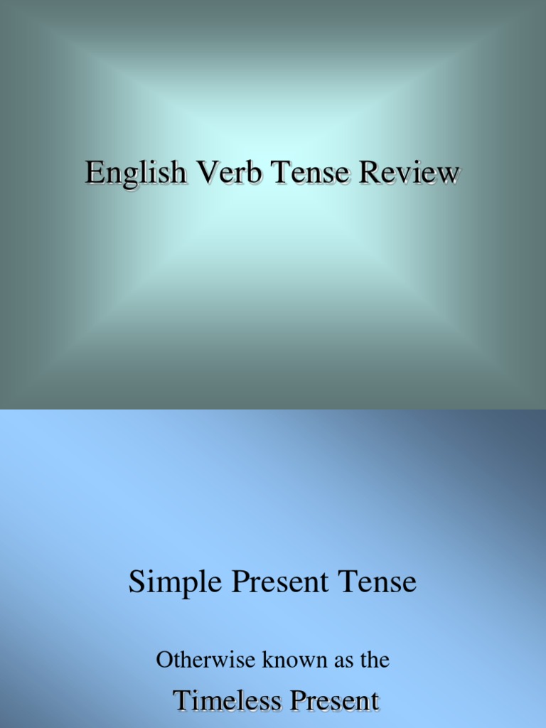 English Verb Tense Review | PDF