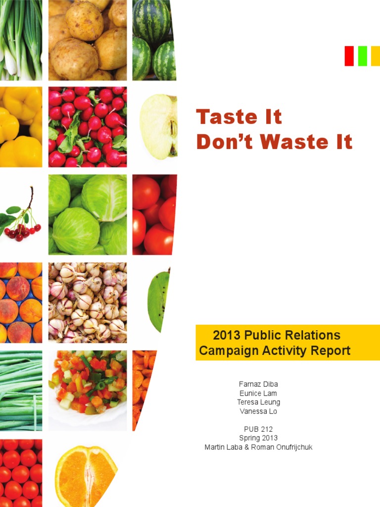 Taste It Don't Waste It 2013: Campaign Against Food Waste | PDF | Foods ...