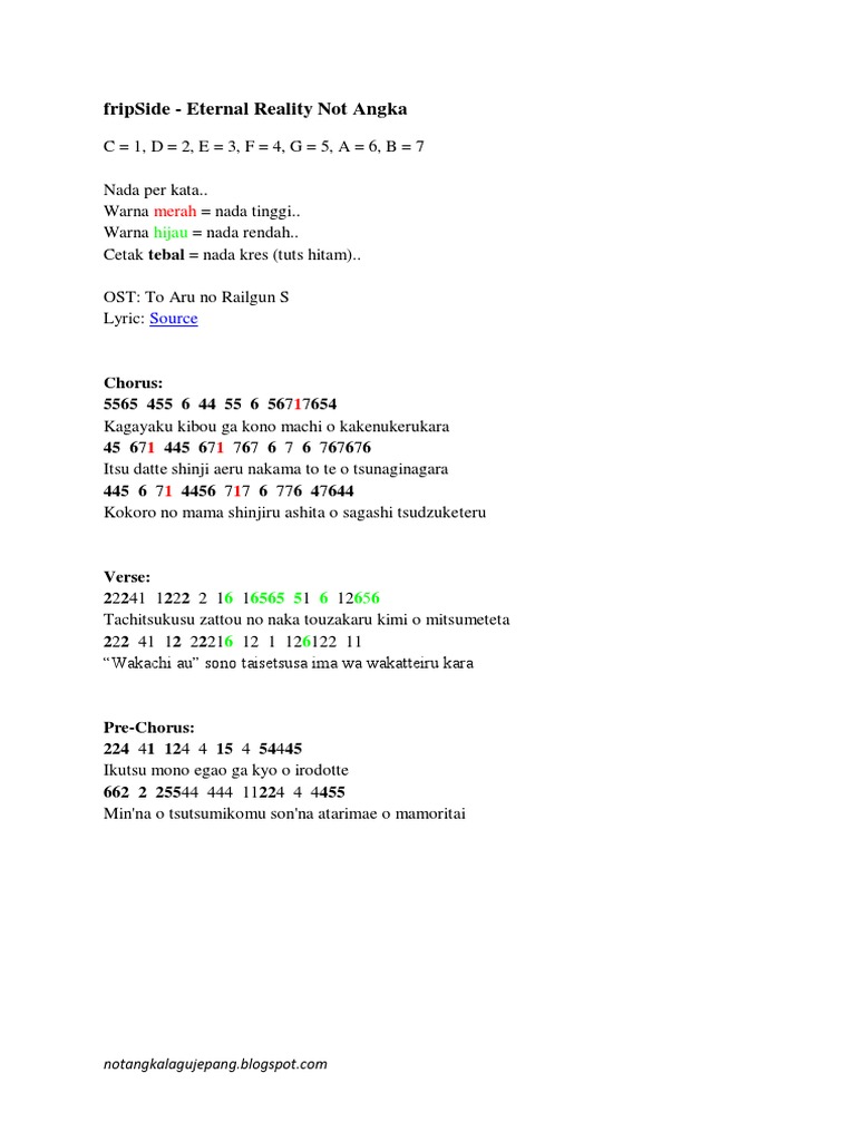 Not Angka Lagu Anime | PDF | Language Arts & Discipline