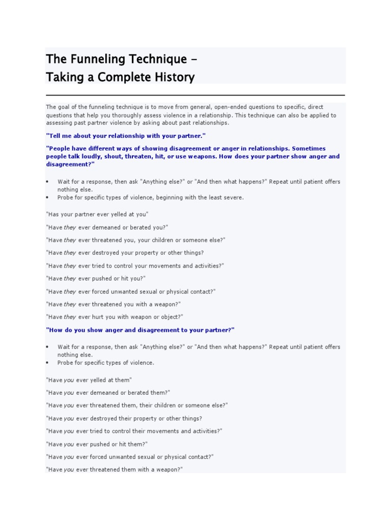 The Funneling Technique | PDF