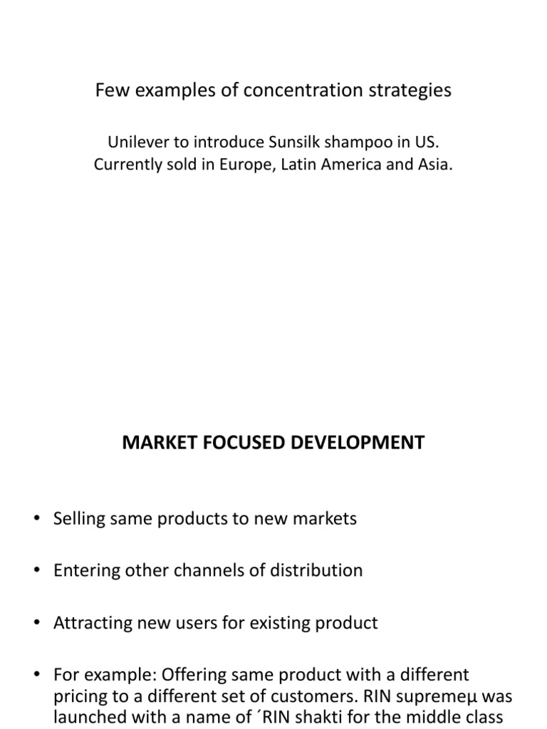 Few Examples of Concentration Strategies | PDF | Strategic Management ...