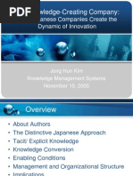 Nonaka, I. and Takeuchi, H. (1995) | PDF | Tacit Knowledge | Experience