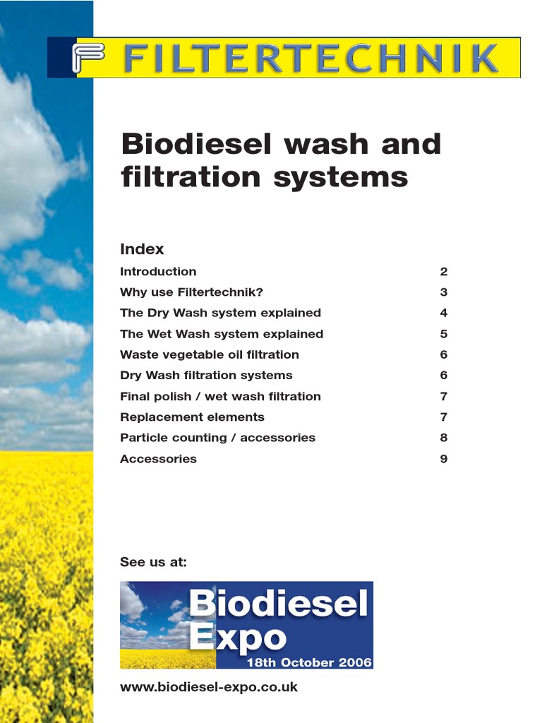 Biodiesel Filtration Solutions Overview | PDF | Filtration | Biodiesel
