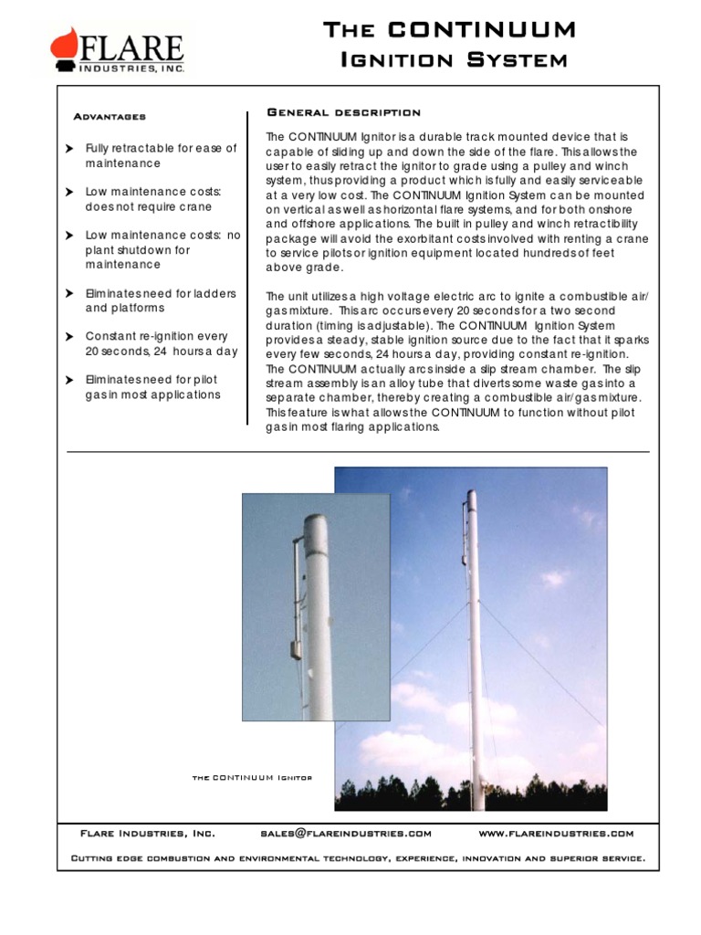 Continuum Flare Ignition System | PDF | Ignition System | Combustion