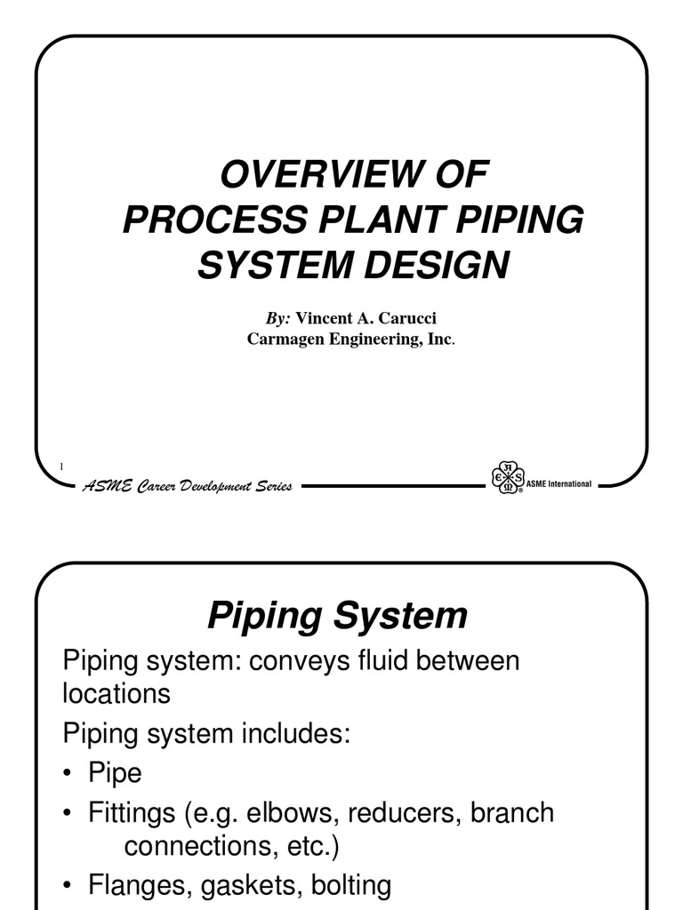 Process Plant Piping System Design | PDF | Pipe (Fluid Conveyance) | Valve