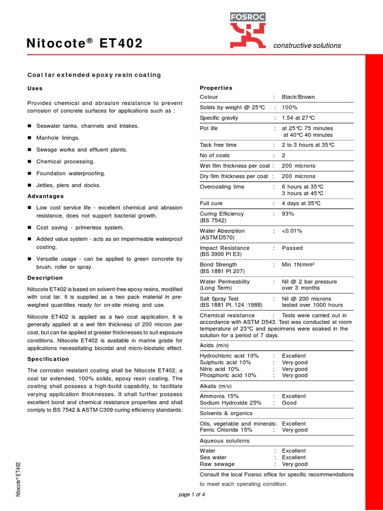 Nitocote ET402 | PDF