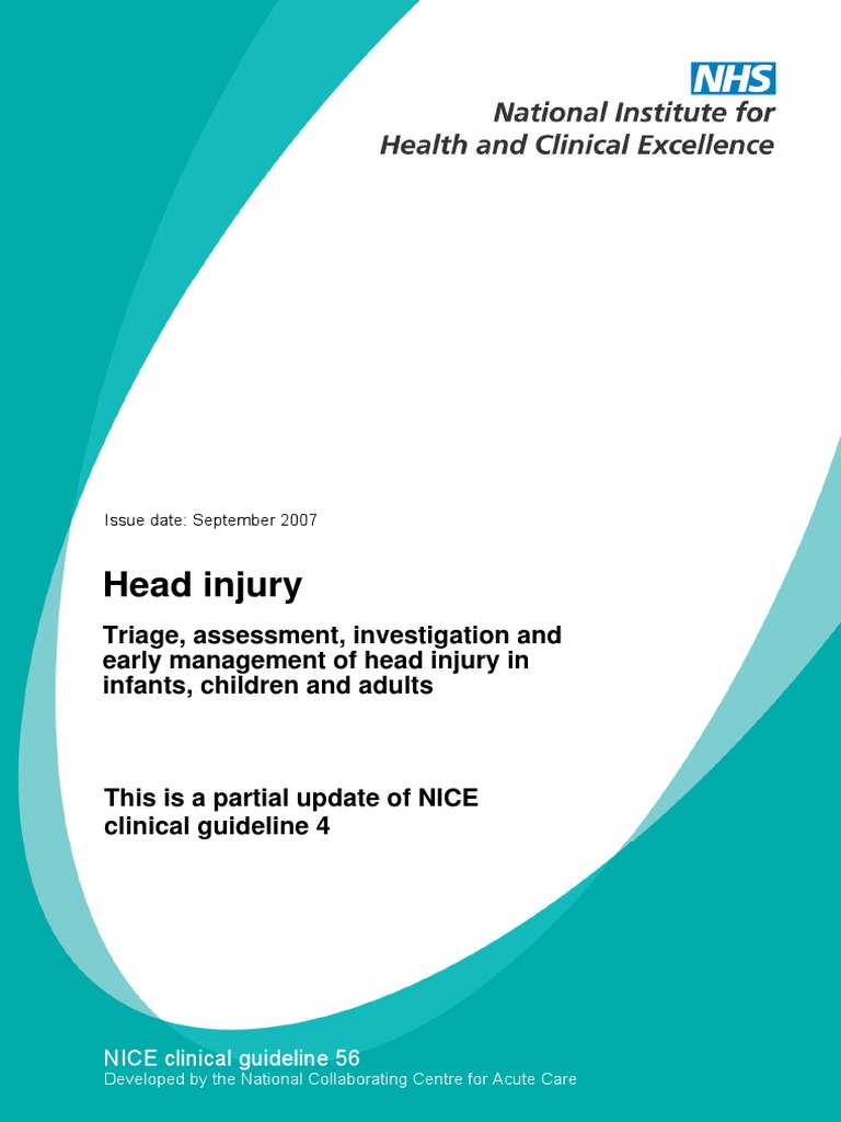 Head Injury NICE Guideline | Major Trauma | Emergency Department