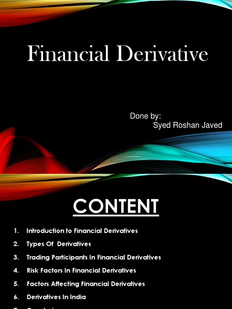 Overview of Financial Derivatives | PDF | Derivative (Finance ...