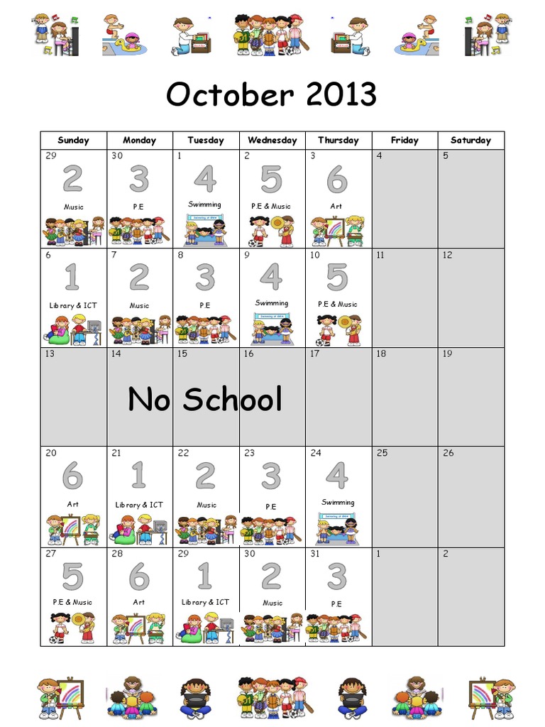 October Calendar | PDF