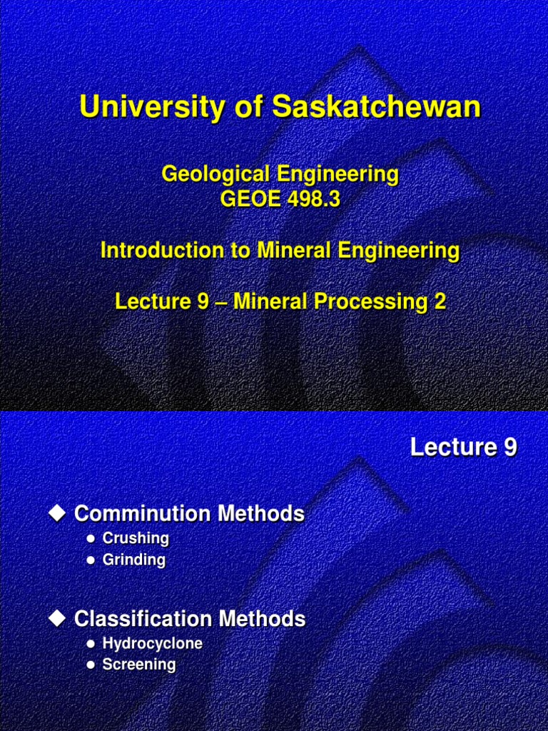 Mineral Processing Methods | PDF | Mill (Grinding) | Industries