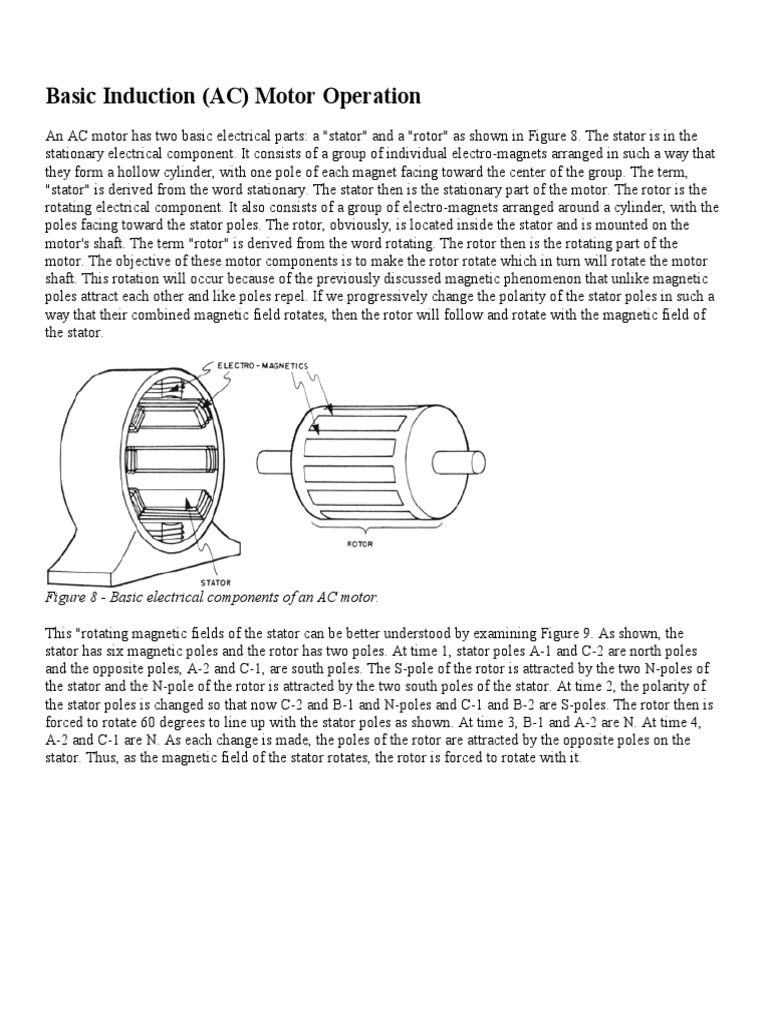 Basic Induction (AC) Motor Operation | PDF | Electromagnetic Induction ...
