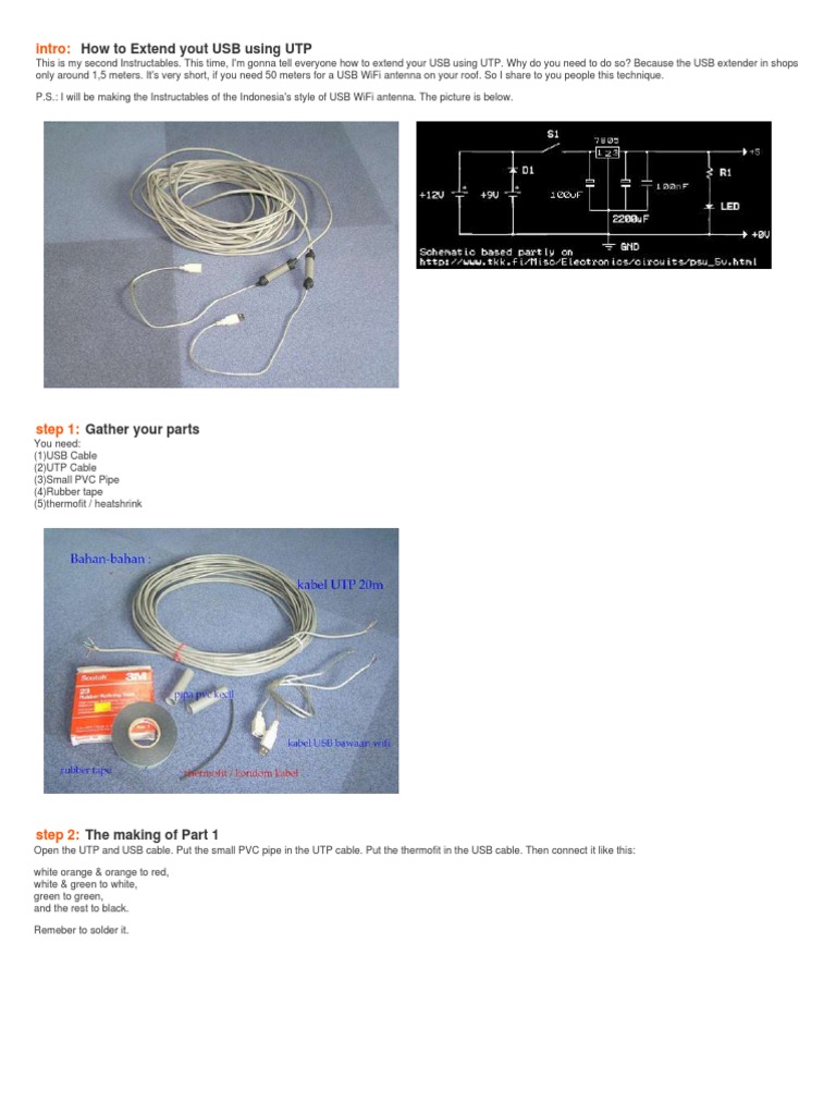 Extend USB with UTP Cable Guide | PDF | Computers | Technology ...